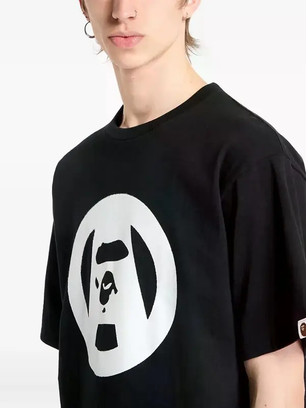 A BATHING APE Stencil Circle Ape-face T-shirt