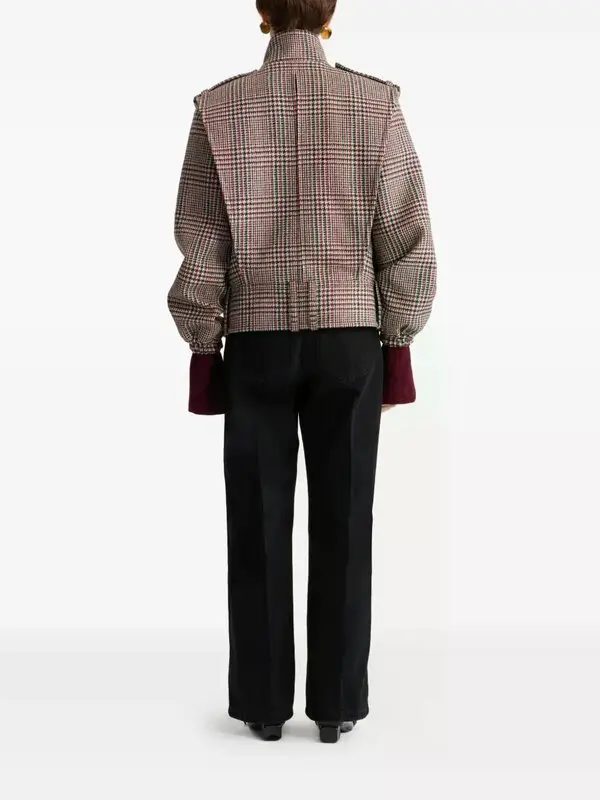 PATOU Plaid Bomber Jacket