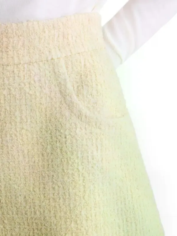 PATOU Asymmetric Tweed Flared Skirt - Neutrals
