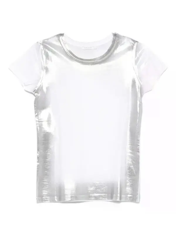 Patrizia Pepe Metallic Crew-neck T-shirt - White