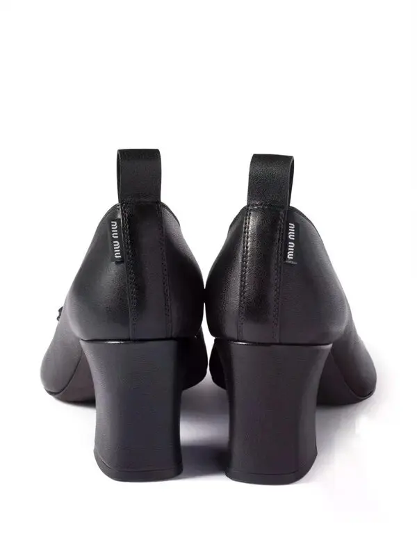 Miu Miu 65mm Bow-detail Block-heel Pumps
