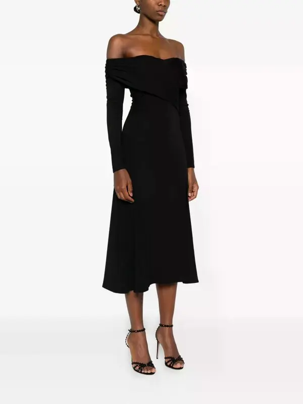 ROSERRY Off-shoulder Wrap Midi Dress