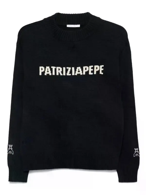 Patrizia Pepe Logo Crew-neck Sweater