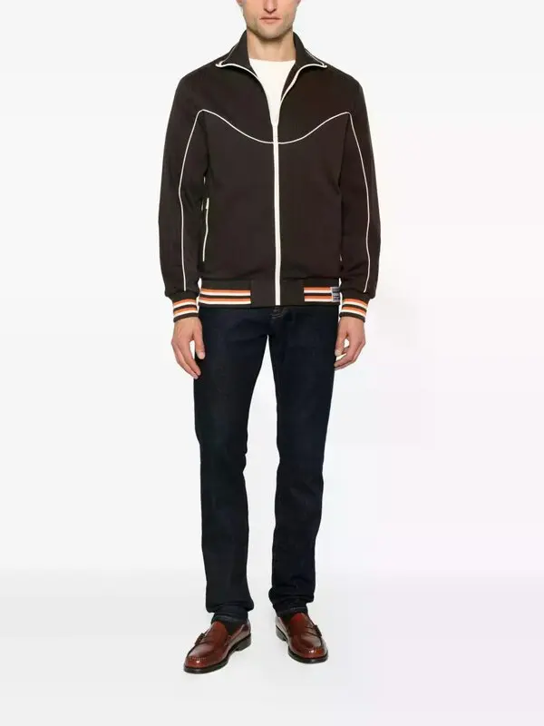 GOLDEN GOOSE Ribbed Panel Zip-up Jacket
