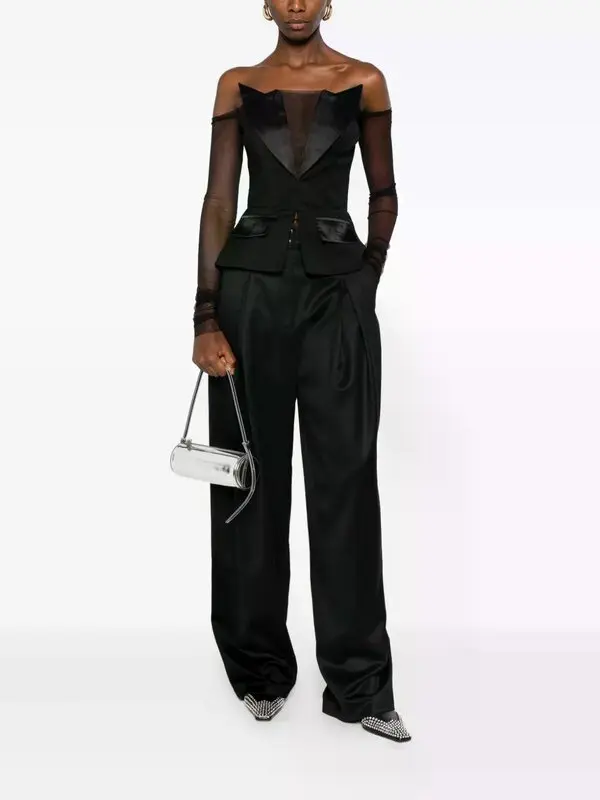 VESTIAIRE D'UN OISEAU LIBRE Tuxedo Corset Top