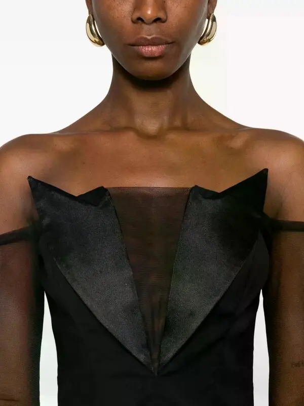 VESTIAIRE D'UN OISEAU LIBRE Tuxedo Corset Top
