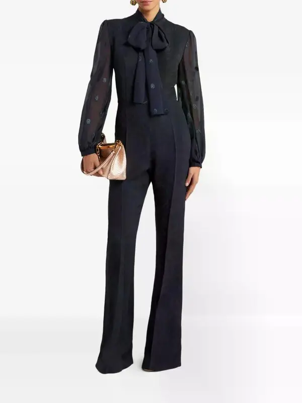 Etro Jacquard Bow Jumpsuit
