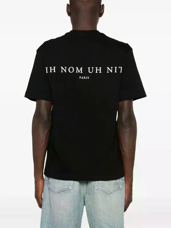 IH NOM UH NIT Mask-print T-shirt - Black