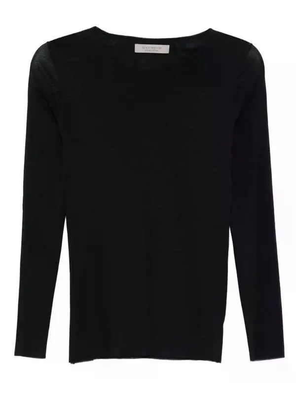 D.exterior Mesh-insert Long-sleeve Top