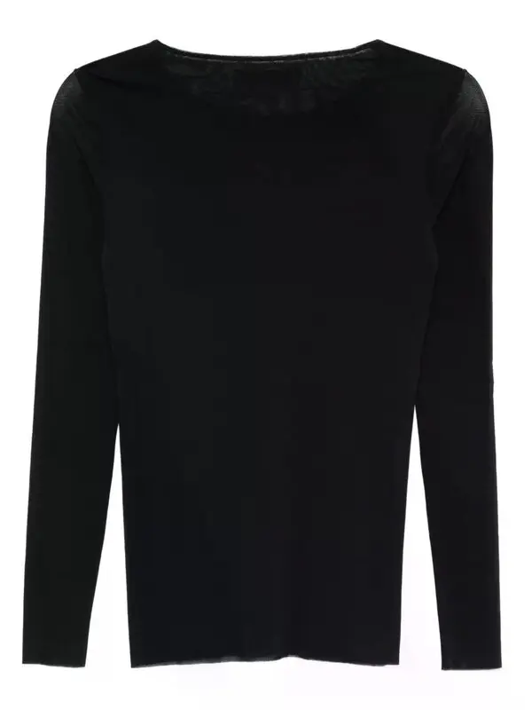 D.exterior Mesh-insert Long-sleeve Top