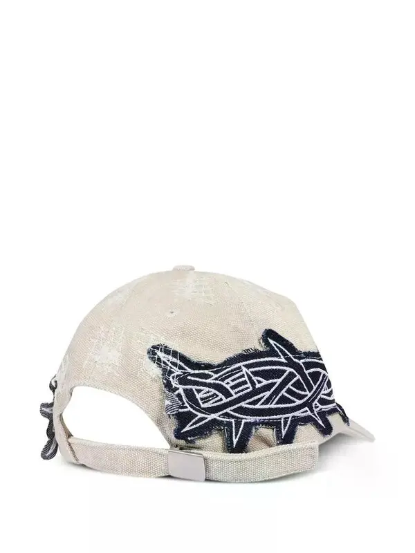 WHO DECIDES WAR Distressed-effect Baseball Cap - Neutrals