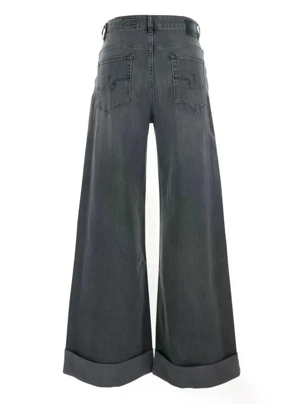 Ag Wide Leg Cuffed Jeans