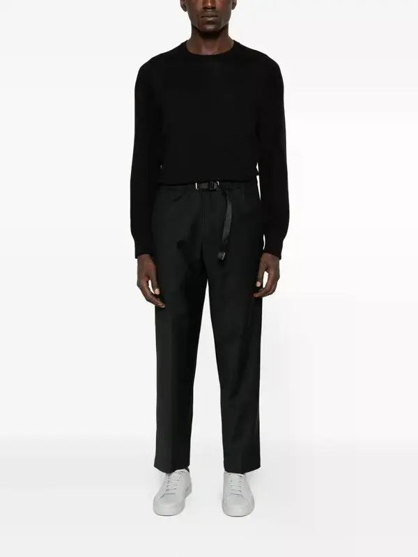FILERIA Ribbed Crew-neck Sweater - Black