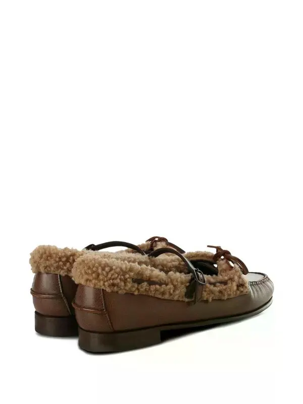 Hereu Shearling-trimmed Buckle Loafers