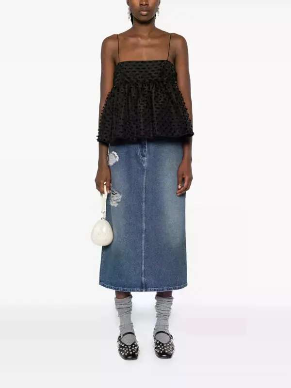 Simone Rocha Distressed-effect Midi Skirt
