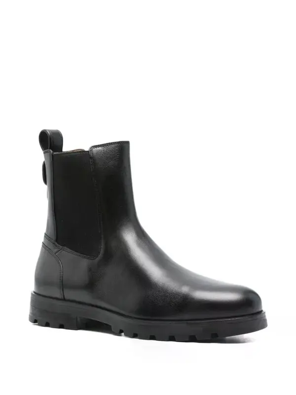 Santoni Elastic-panel Leather Boots