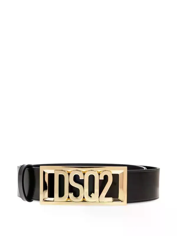 Dsquared2 Logo Leather Belt - Black