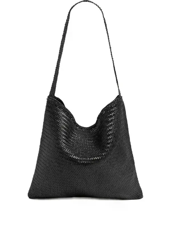 Dragon Diffusion Woven Leather Shoulder Bag