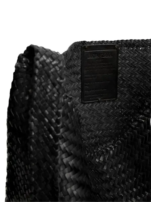 Dragon Diffusion Woven Leather Shoulder Bag