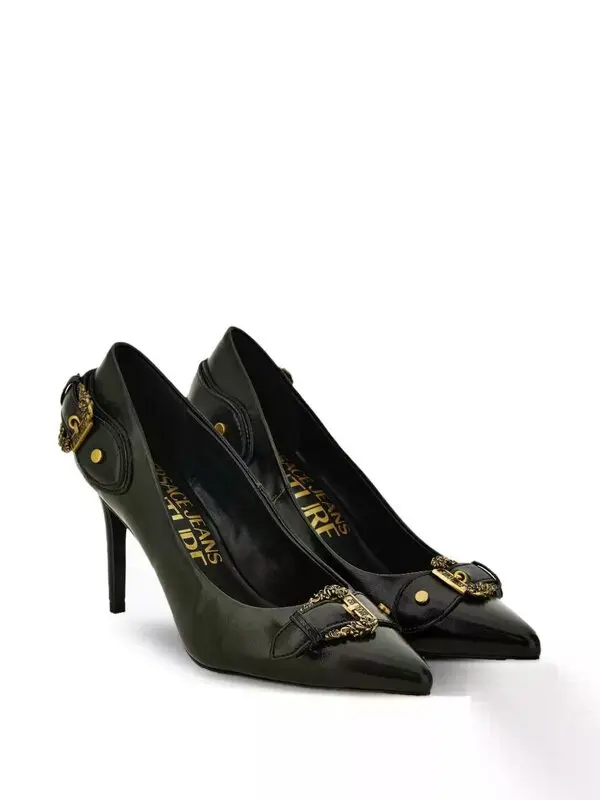 Versace Scarlett Buckle-detail Pointed-toe Pumps