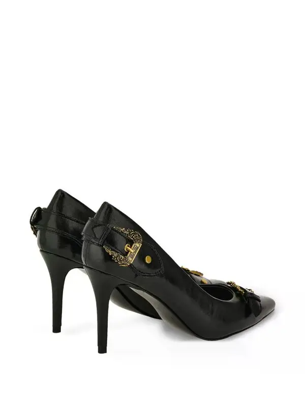 Versace Scarlett Buckle-detail Pointed-toe Pumps