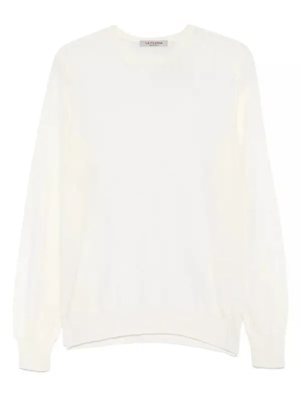 FILERIA Crew-neck Wool Sweater - White