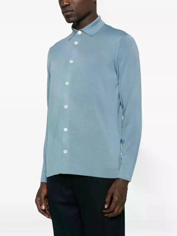 LARDINI Long-sleeve Button-up Shirt