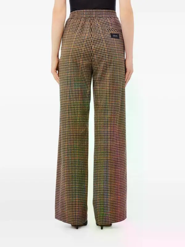 Liu Jo Gingham Check Straight-leg Trousers