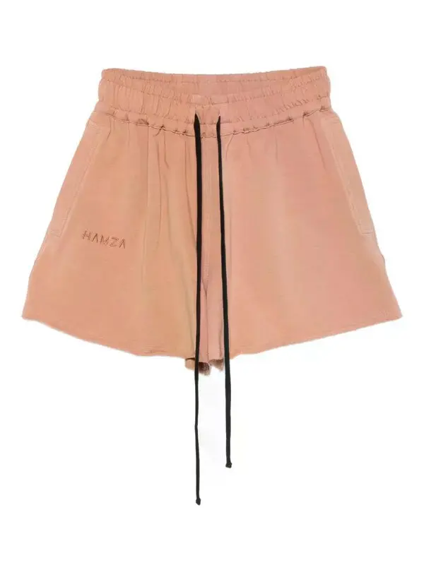 HAMZA Drawstring Elastic-waist Shorts