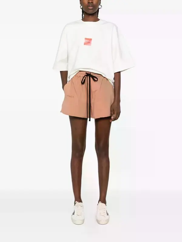 HAMZA Drawstring Elastic-waist Shorts