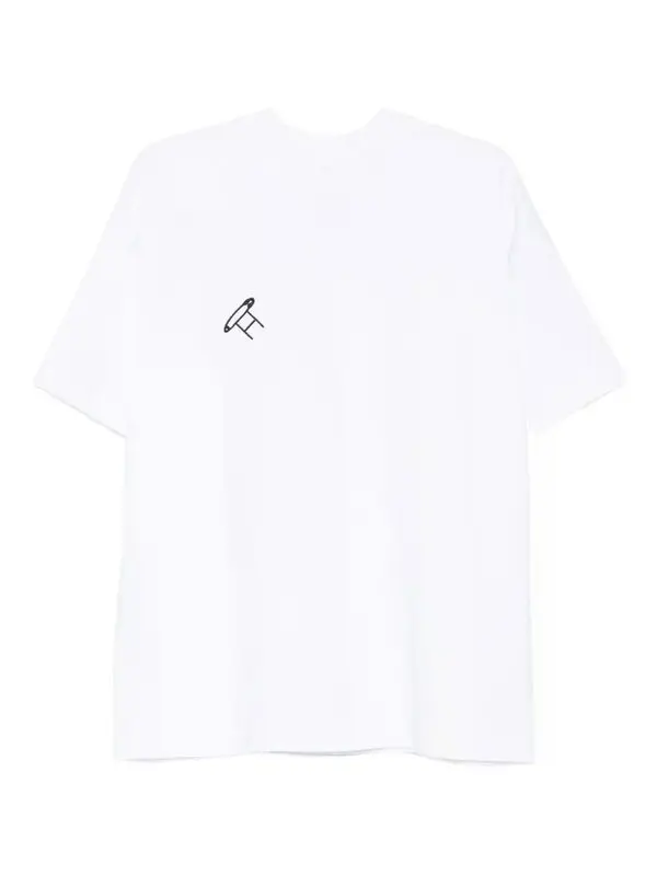 HAMZA Safety Pin Embroidered T-shirt - White