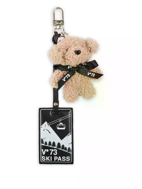 V°73 Teddy-bear Ski-pass Keyring - Brown