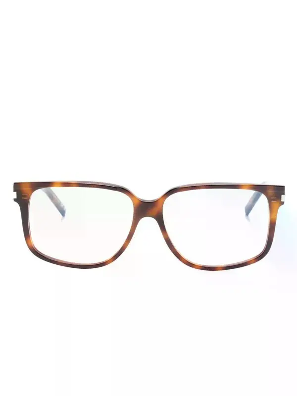 Saint Laurent Square Frame Glasses - Brown