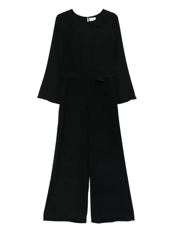P.a.r.o.s.h Belted Wide-leg Jumpsuit - Black