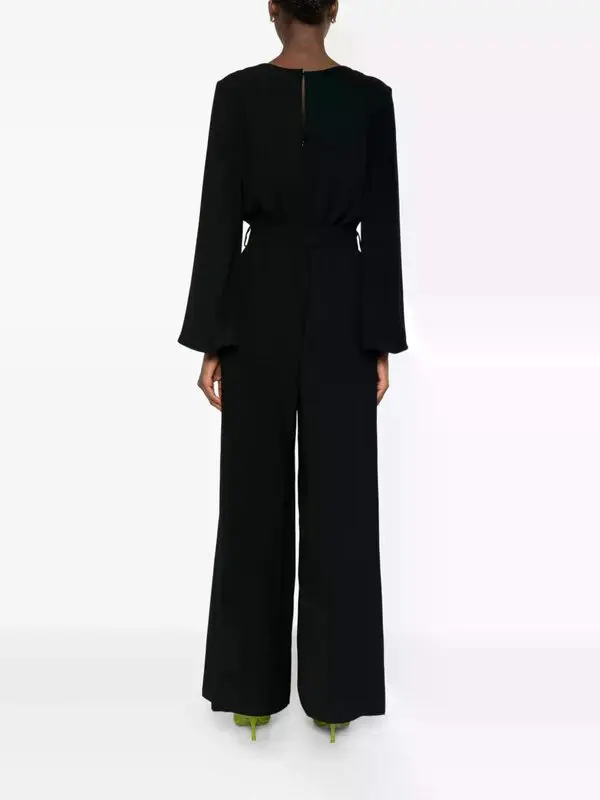 P.a.r.o.s.h Belted Wide-leg Jumpsuit - Black