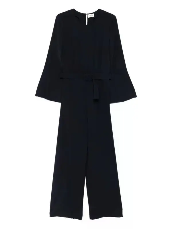 P.a.r.o.s.h Belted Bell-sleeve Jumpsuit - Blue