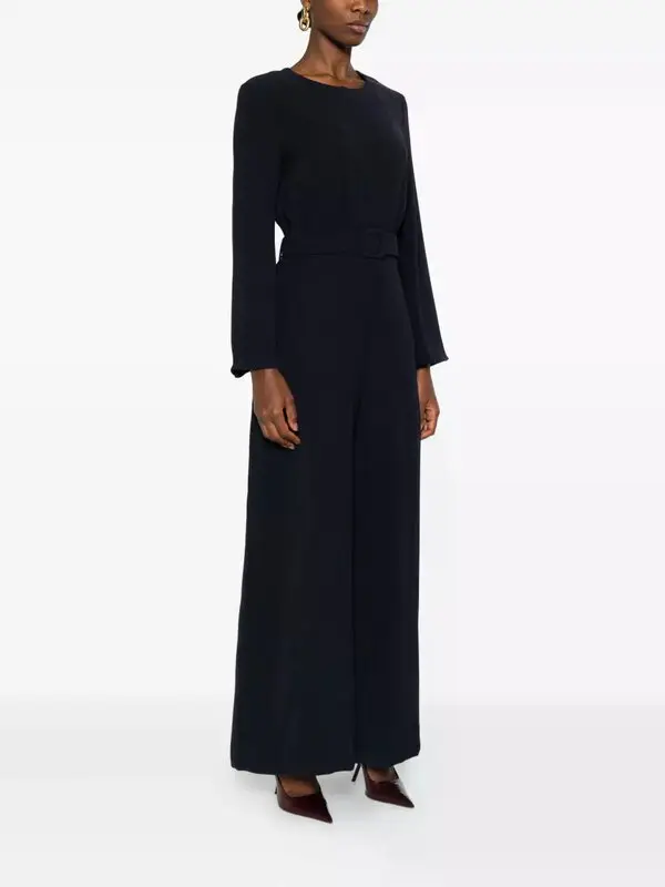 P.a.r.o.s.h Belted Bell-sleeve Jumpsuit - Blue