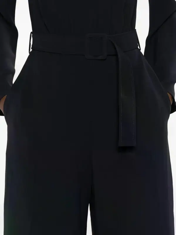 P.a.r.o.s.h Belted Bell-sleeve Jumpsuit - Blue