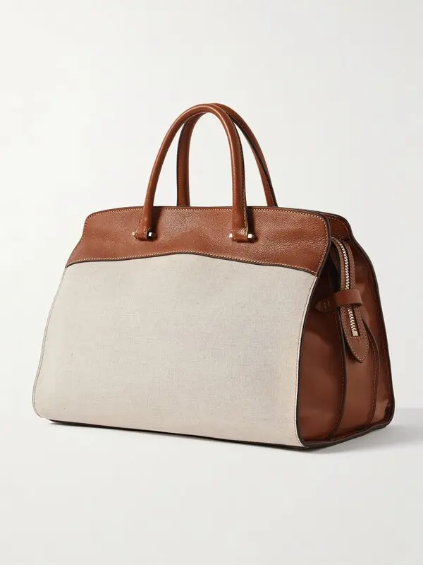 METIER Private Eye Leather And Linen Tote