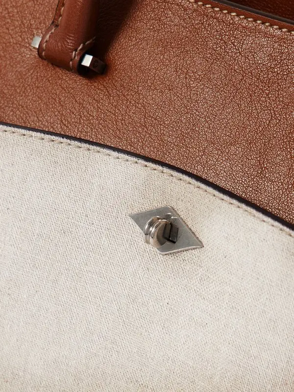 METIER Private Eye Leather And Linen Tote