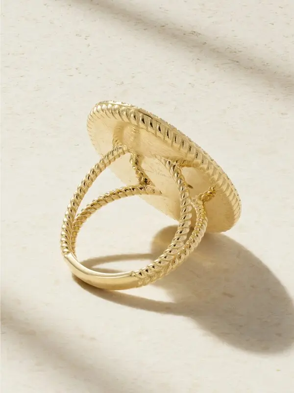 Yvonne Léon 9-karat Gold, Malachite And Diamond Ring