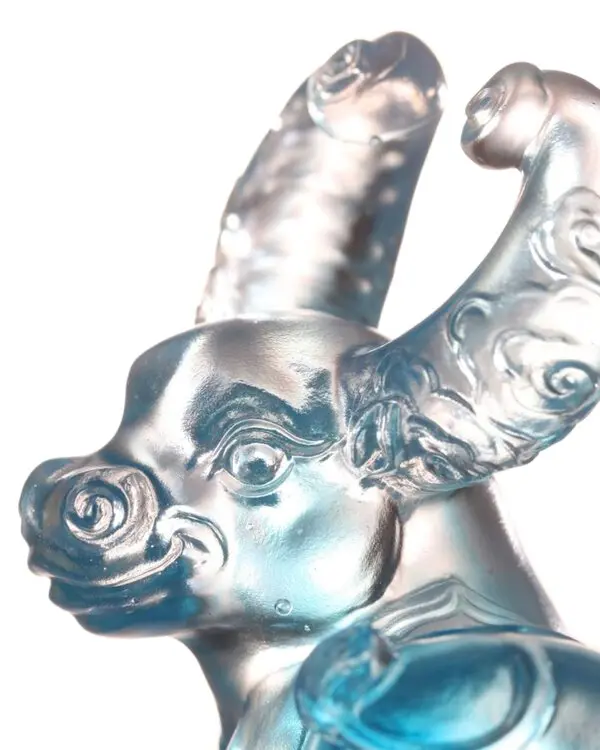 LIULI Ruyi's Twelve Blessings Daring Bull Zodiac Crystal Figurine