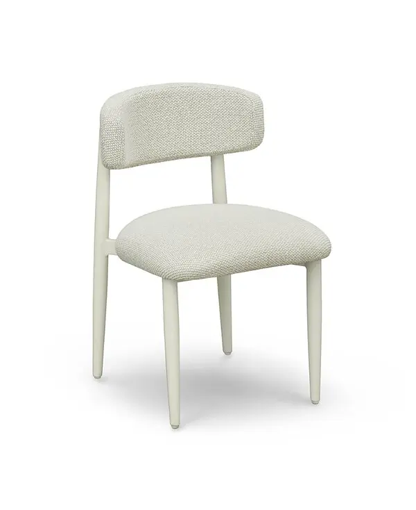 TOV FURNITURE Annika Textured Fabric Outdoor Dining Chair - Cream