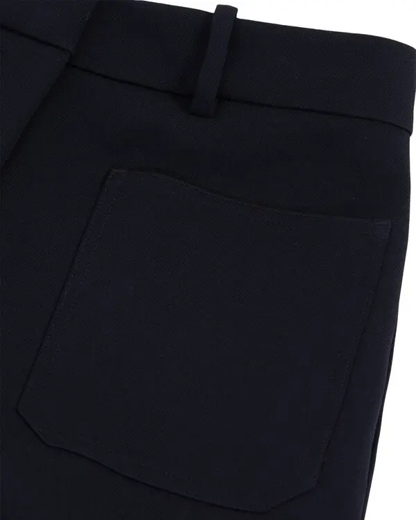 REISS Priya Petite Flare Leg Trousers - Navy