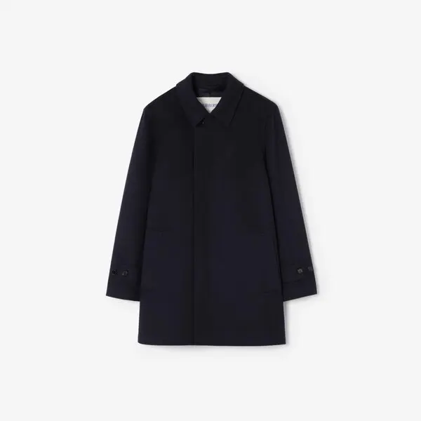 Burberry Mid-length Cashmere Car Coat - Navy
