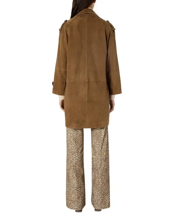 Gerard Darel Manon Suede Trench Coat