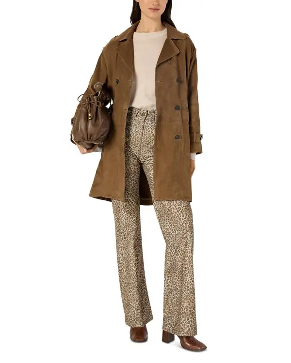 Gerard Darel Manon Suede Trench Coat
