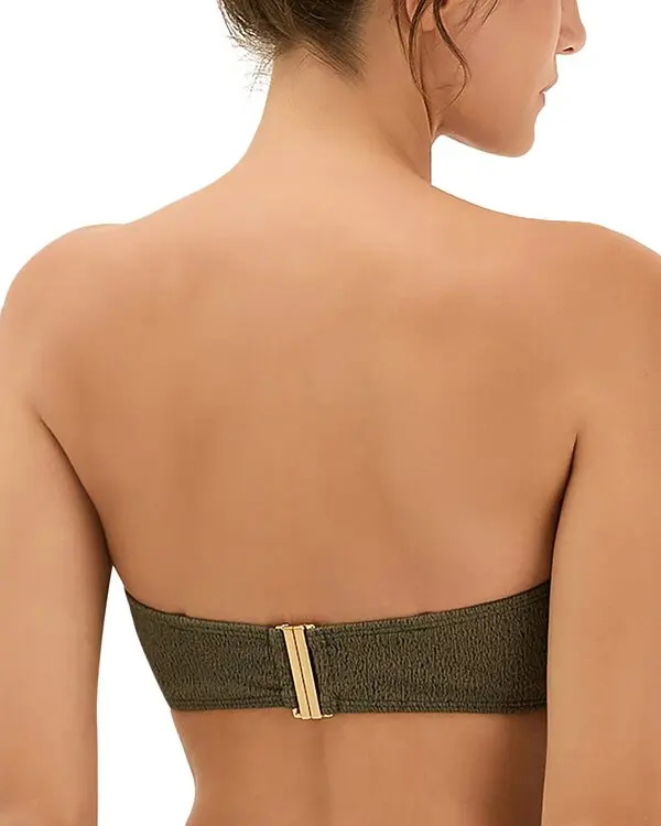 VIX PAULA HERMANNY Solaro Bandeau Bikini Top - Green