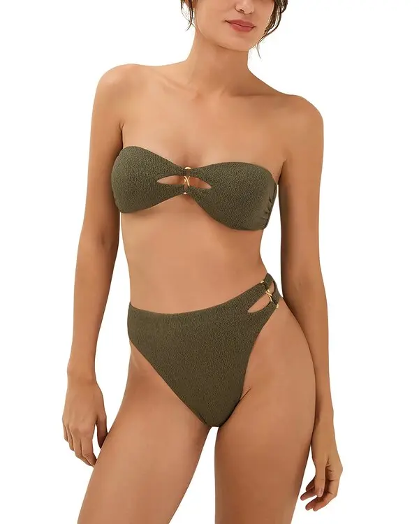 VIX PAULA HERMANNY Solaro Bandeau Bikini Top - Green