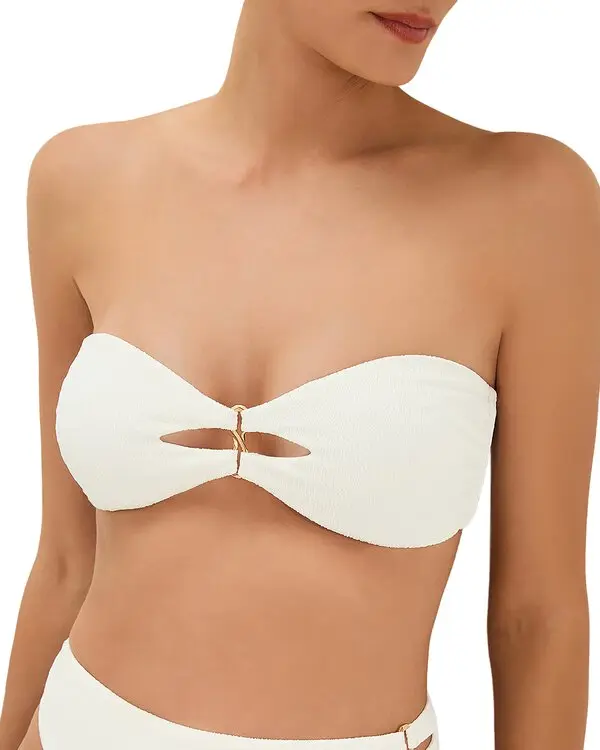 VIX PAULA HERMANNY Solaro Bandeau Bikini Top - White